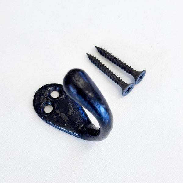 Black Cast Iron Hook 4cm x 5cm - Sold Individually - The Panton Store