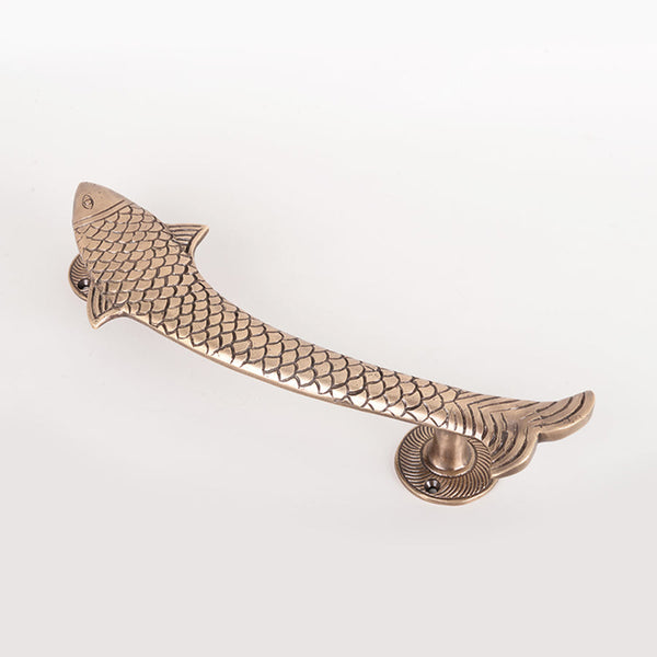 Large Brass Fish Door Handles - The Panton Store