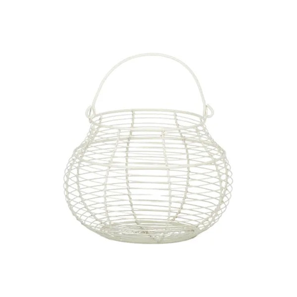 Benloch Metal Basket Ivory - The Panton Store