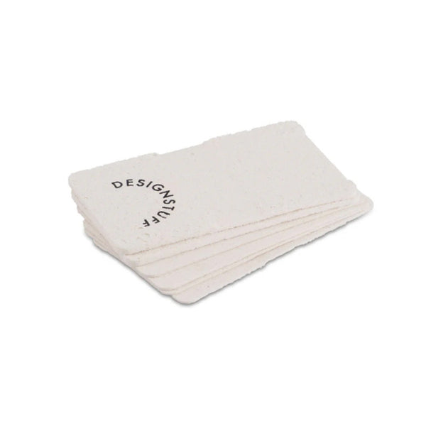 DESIGNSTUFF Compressed Cellulose Sponge (Set of 6) White - The Panton Store